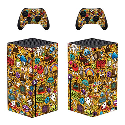 FELIPE SEIJI KUBA Xbox Series X Skin Set Vinyl Decal Skin Stickers Protective for Xbox Series X Console Kinect 2 Controllers - multi color