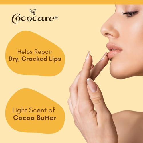 Cococare Cocoa Butter Lip Balm - The Little Yellow Stick Enriched with Natural Cocoa Butter - Conditions & Protects Lips with Hydrating Formula - 0.15oz (Pack of 5)