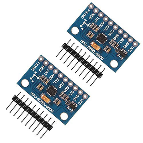 D-FLIFE 2pcs GY-9250 MPU9250 9-Axis 9 DOF Accelerometer, Gyroscope and Magnetometer Sensor Module 16 Bit AD Converter Data Output IIC I2C SPI