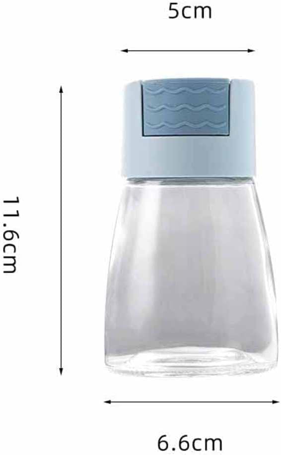 Salt and Pepper Shakers Precise Quantitative Push Type, Seasoning Bottle Dispenser Tank (Beige)