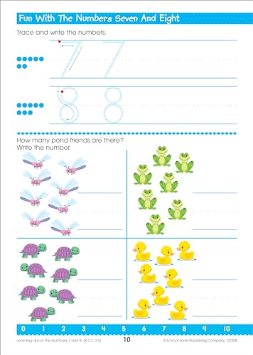 School Zone - Math Readiness Workbook - 64 Pages, Ages 5 to 7, Kindergarten to 1st Grade, Telling Time, Counting Money, Addition, Subtraction, and More (School Zone I Know It!® Workbook Series)