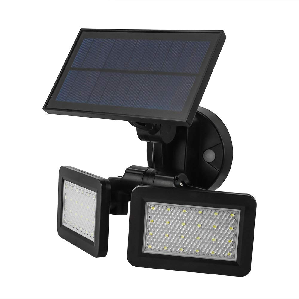 ZHUANYIYI Solar Lights Outdoor,LED Outdoor Waterproof Lighting Rotating Sensor Street Light,48 LED Solar Street Light,Decorative,for Home Garden