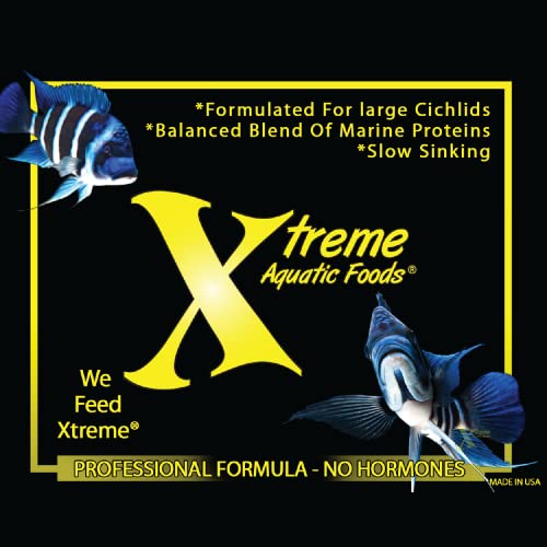 Xtreme Aquatic Fish Food - Nutritionally Balanced Professional Formula - Balanced Amino Acid Profile and No Hormones - Made in USA β Big Fella Slow Sinking 3mm Pellets (2.8 oz)