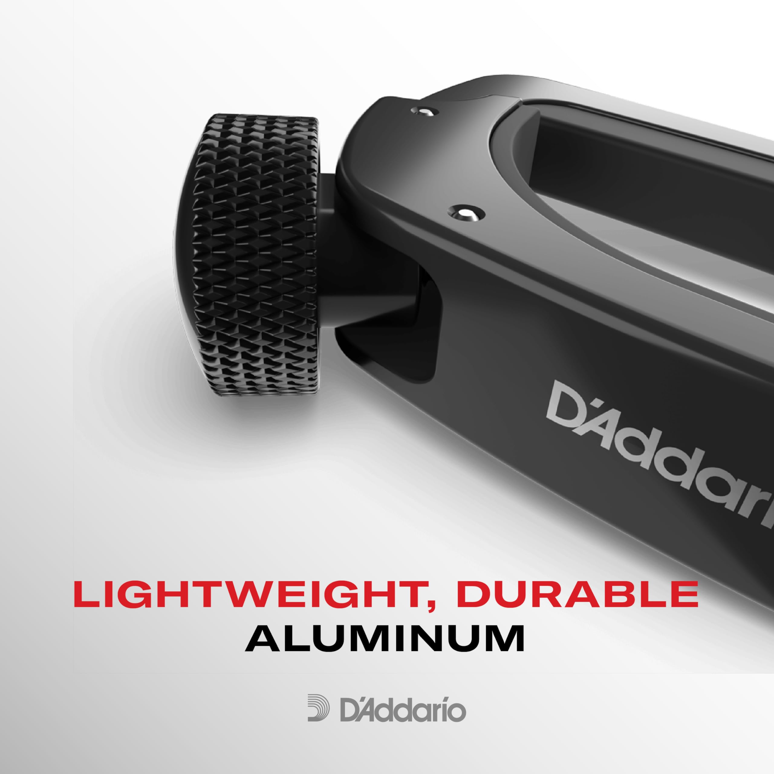 D'Addario Accessories Ukulele Pro Capo - For Soprano, Concert, Tenor, Baritone Ukuleles - 4 String Ukulele Capo - Micrometer Tension Adjustment for Buzz-Free, In-Tune Performance - Black