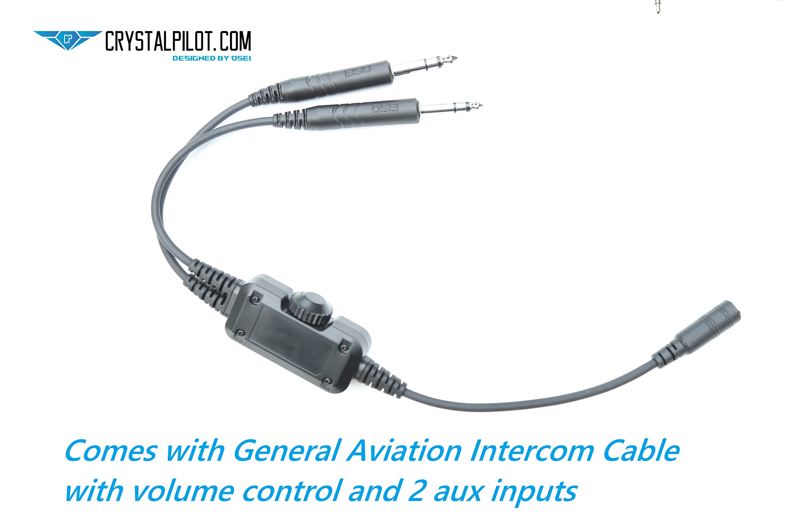 Crystal Mic Pro Lightning with TSOd Intricon Microphone. Compatible with BoseQC45 Noise Cancelling Headphones. Transforms Your Headphone into ANR Aviation Headset.