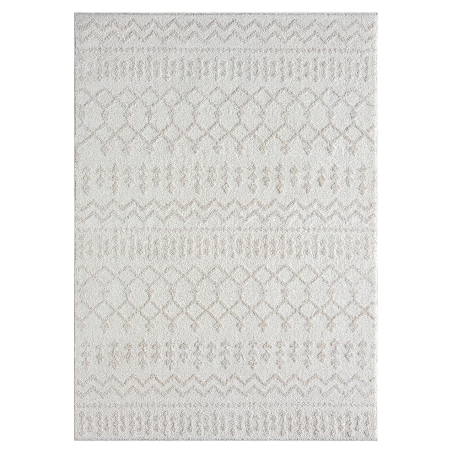 LUXE WEAVERS Ibiza Collection 8742 Cream 6x9 Modern Abstract Area Rug