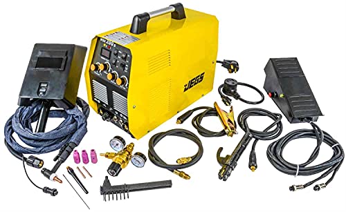 JEGS TIG & MMA 200 | 120V or 220V Power | Duty Cycle: 60% @ 180A @ 230V | Includes Foot Pedal, TIG Welding Torch, Arc Welding Electrode Holder, Ground Clamp, & Regulator | Simple Controls & Operation