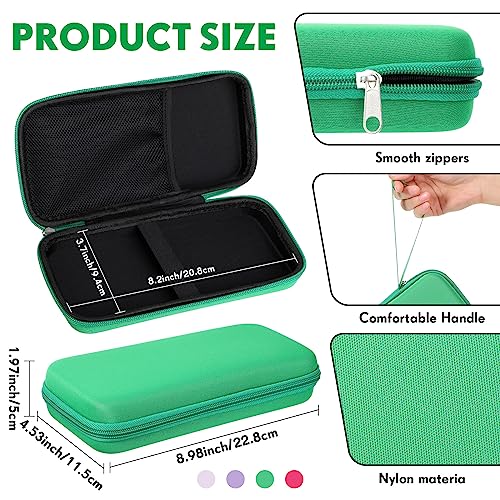 PerKoop 4 Pcs Hard Graphing Calculator Case Compatible with Ti 84 Plus Ce, 84 Plus, 83 Plus Ce, Fx 9750gii Zipped Pocket Hard Travel Case Office Calculator Accessories for USB Cables, Pencil, Ruler
