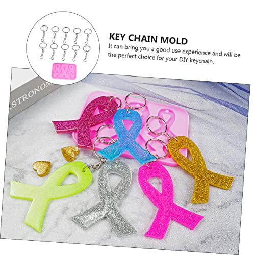 COHEALI 11pcs Bow Mold Earring Kit Soap Mold De para Gelatinas Key Chain Resin Keychain Molds Ribbon Key Chain Mold Keychain Mold Kit Ribbon Shape Mold Rosy Crystal Epoxy