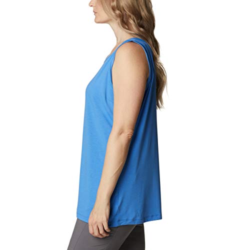 Columbia Women’s PFG Slack Water Knit Tank Top, Moisture Wicking, Sun Protection, Dolphin, XX-Large