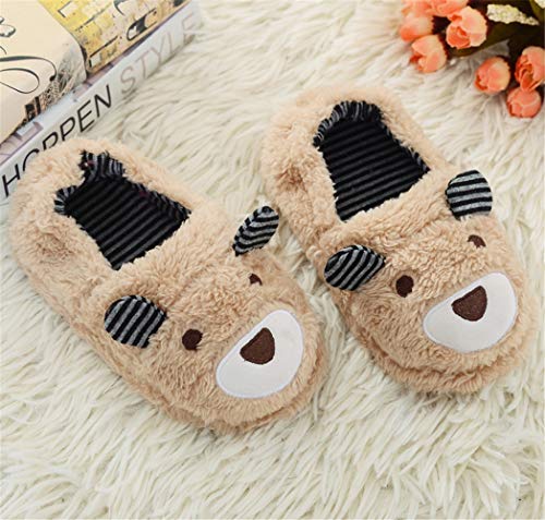 LZSYC Toddler Boys Bear Warm Slippers Indoor US 7-8