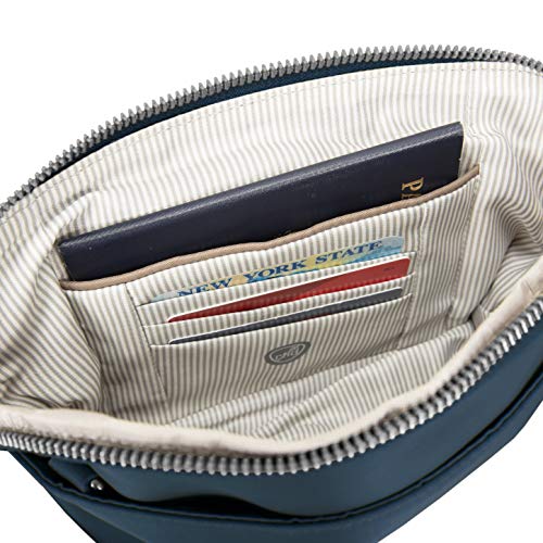 Travelon Women's Anti-Theft Tailored Convertible Crossbody Clutch, Peacock, One Size