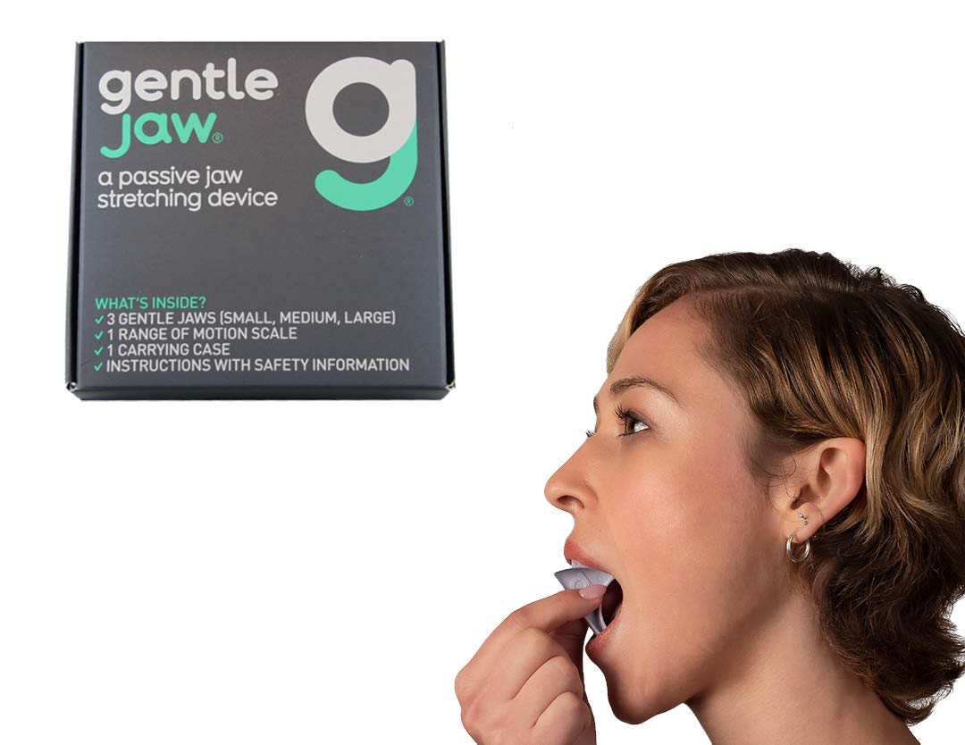 Gentle Jaw Pain Relief Device for TMJ Grinding Clenching Headaches Bruxism Caused by Tight Jaw Muscles. Use it to Passively Stretch and Relax Your Jaw Muscles. We Call it Yoga for The Jaw
