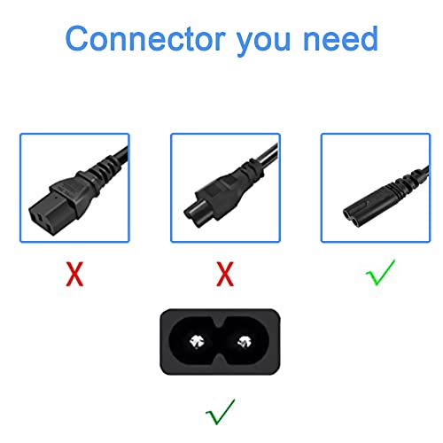 XXFMTJJ Replacement 5FT New Power Input: 110V - 120V 50-60Hz AC in Power Cord Outlet Plug Cable Lead Compatible with Aiwa Exos-9 Exos9 Portable Boombox Bluetooth Speaker
