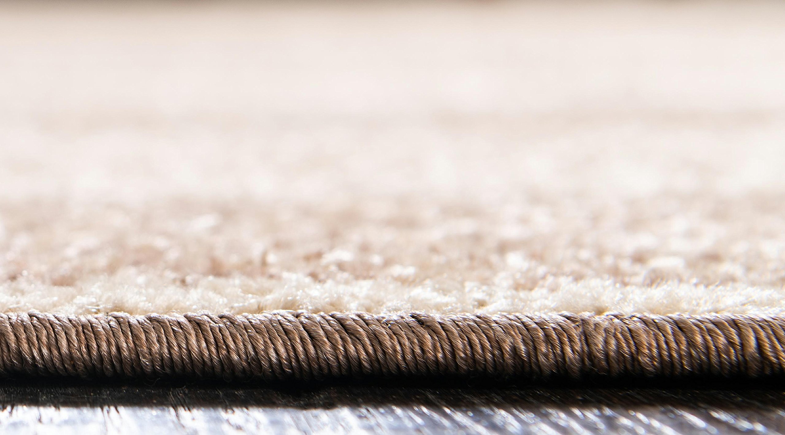 Unique Loom Autumn Collection Warm Toned Casual Striped Beige Round Rug (3' 3 x 3' 3)