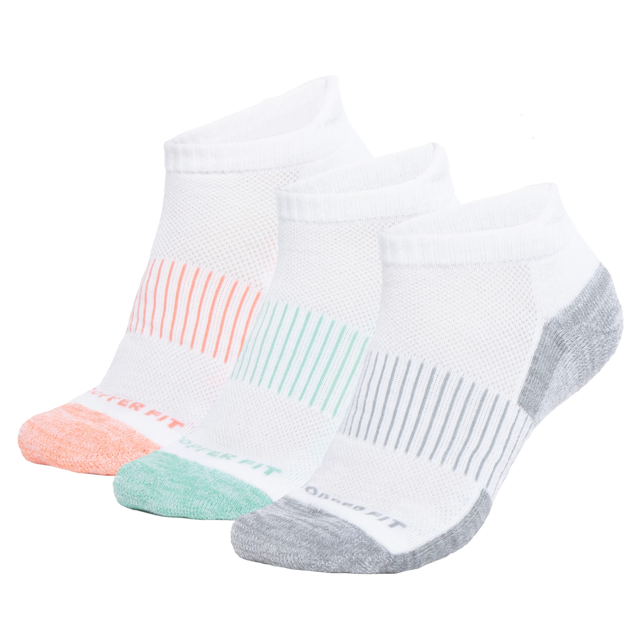 Copper Fit unisex adult Ankle Length Sport Socks, White, Large-X-Large US