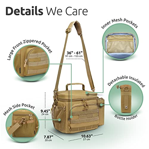 Lunch Box For Men Or Large Lunch Bag For Women - Durable Cooler Lunch Box With Thick Insulation; Can Be Mens Lunchbox For Work, Tactical Lunch Box or Insulated Lunch Bags for Women