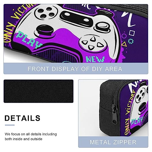 NAWFIVE Gamepad Graffiti King Backpack with Lunch Box And Pencil Case Set Game Gaming Art Travel Daypack Bookbag for Men Women Laptop Backpack 3pcs