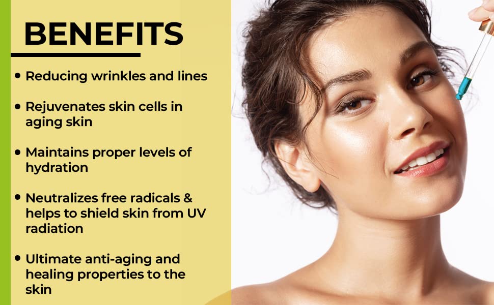 Copper Peptide Face Serum Collagen - With Anti Aging Skin Solutions Properties:1oz/30ml Anti-Wrinkle Formula For Youthful Skin