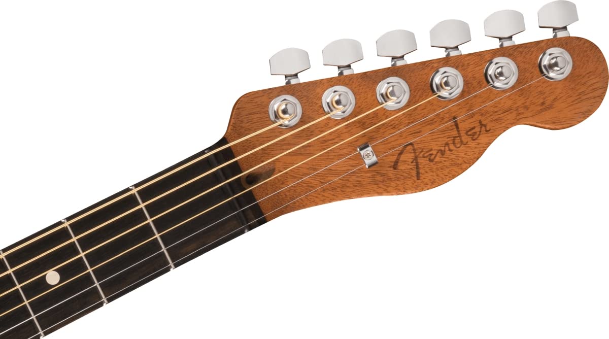 Fender American Acoustasonic Telecaster All-Mahogany Acoustic Electric Guitar, Bourbon Burst, Ebony Fingerboard, with Gig Bag