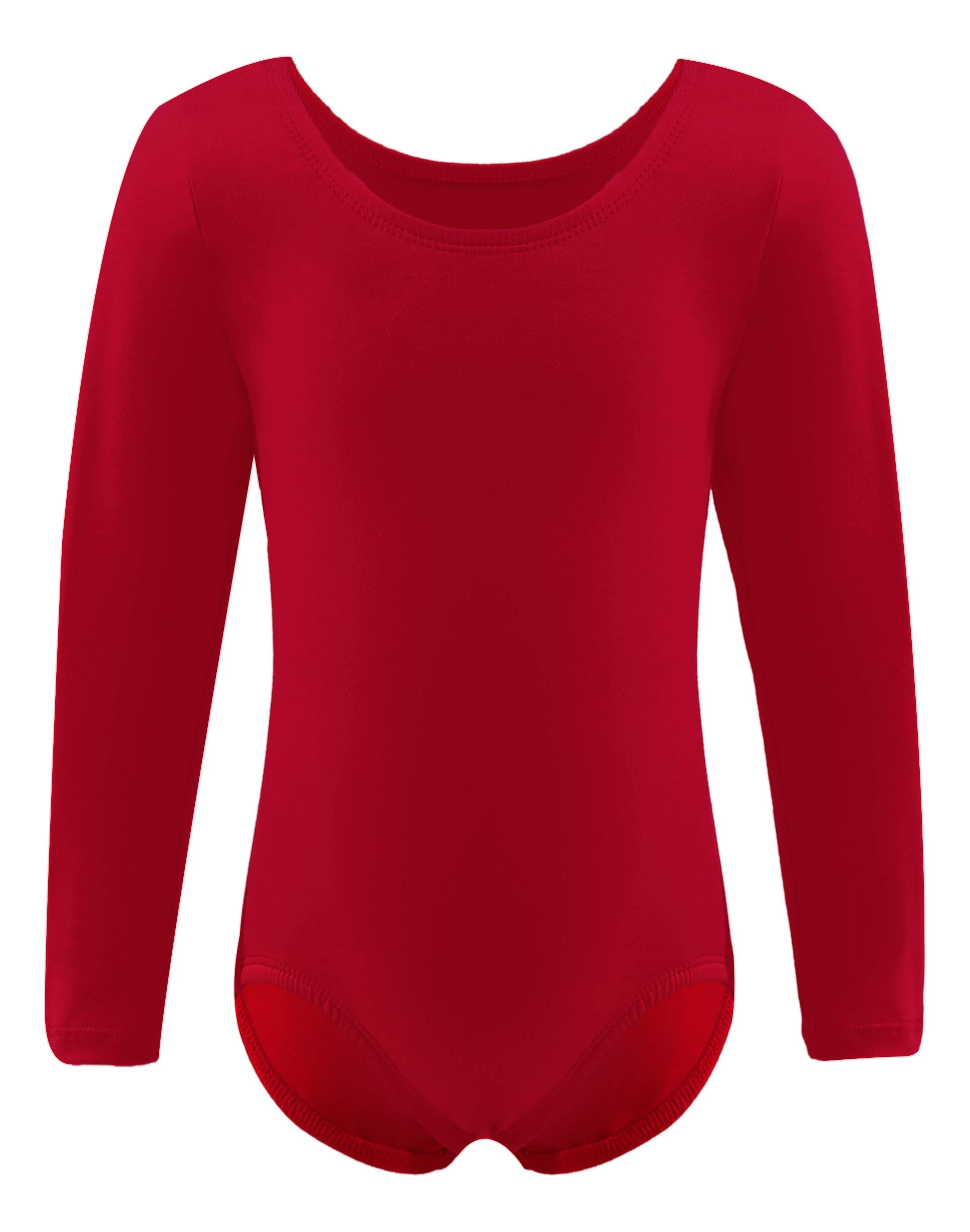 Dancina Toddler Leotard Long Sleeve Little Girls Team Basics First Gymnastics 4 Red