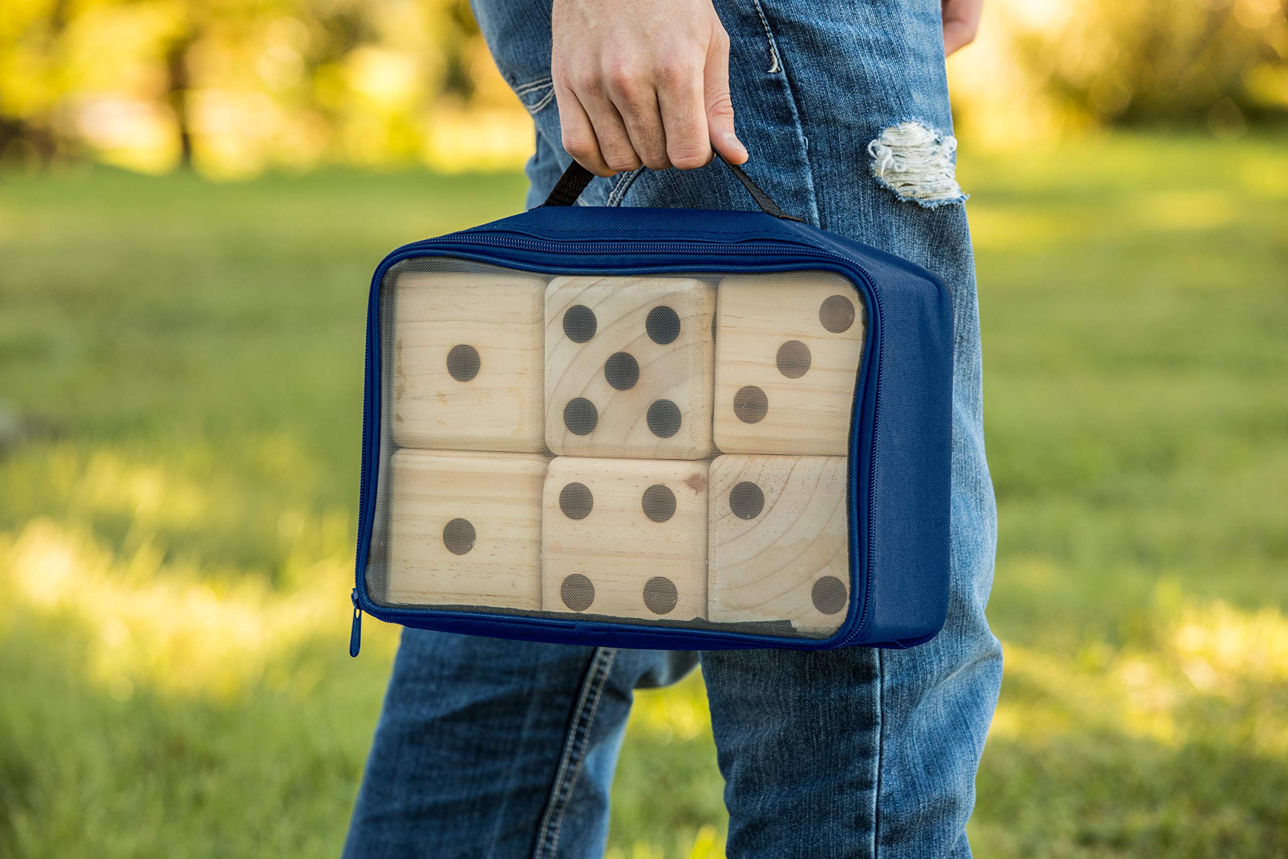 Triumph Sports 35-7335-2 Giant Wooden Lawn Dice Set, Brown, One Size