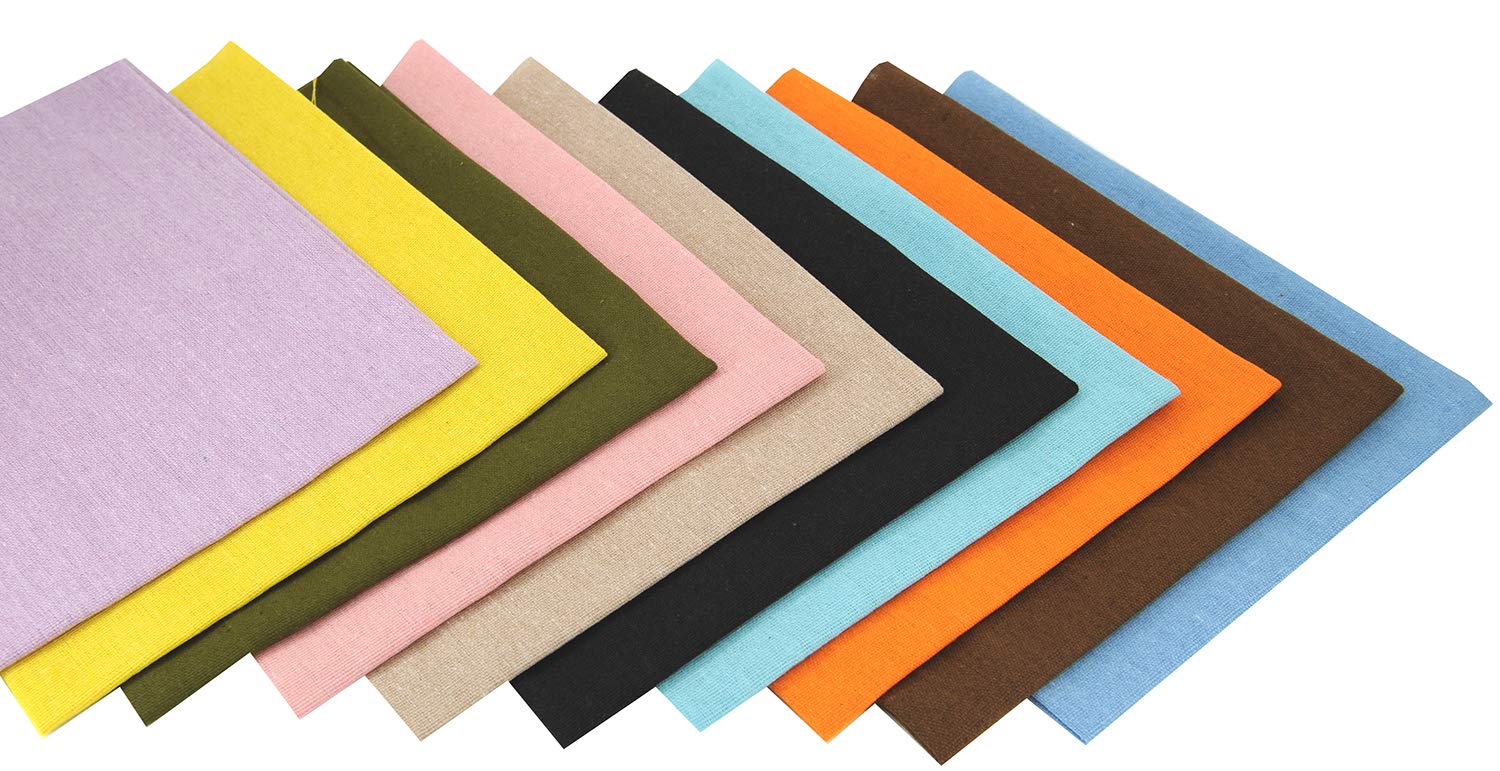 Rose Flavor Linen Fat Quarters Pre-Cut Quilting Assortments for Sewing Crafting (18 by 20.5Inch)