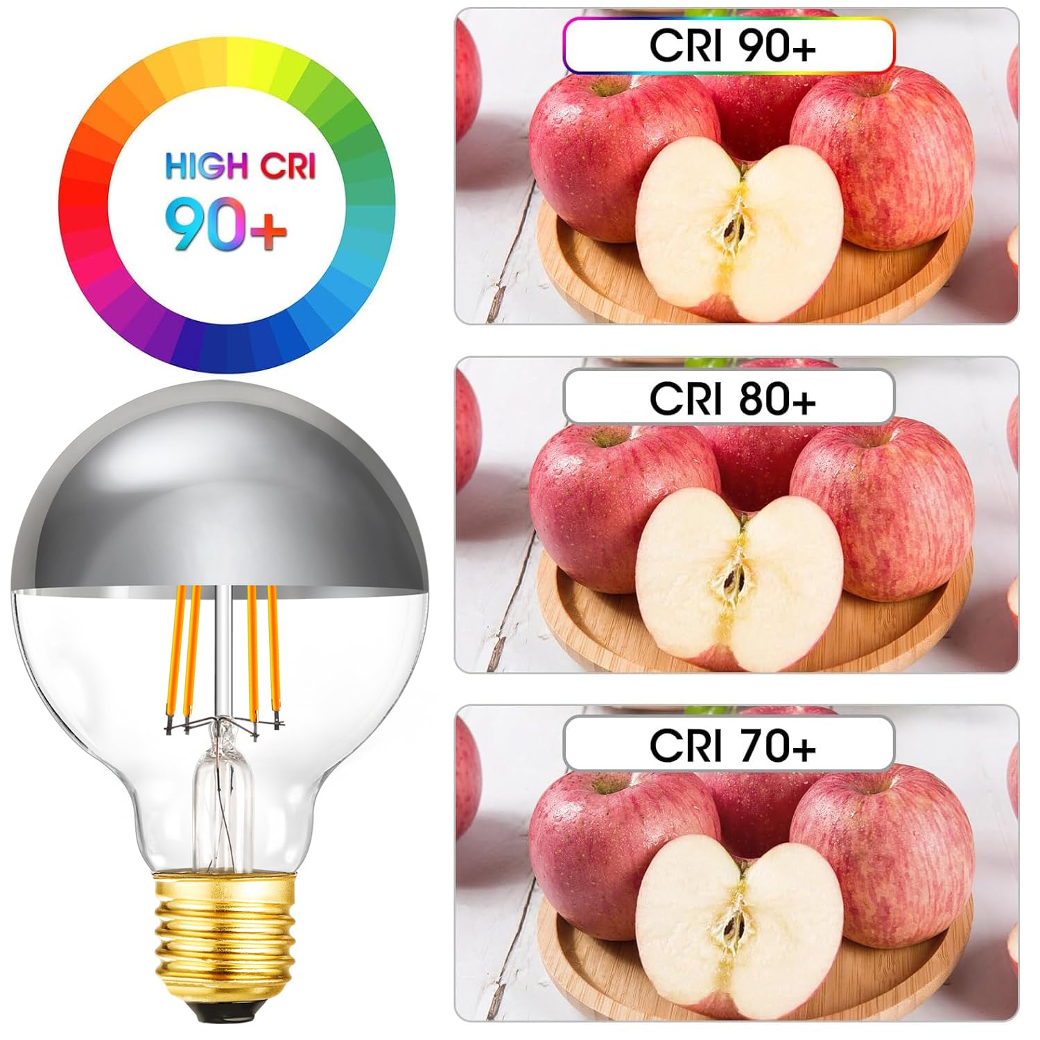 LVYE G25 LED Light Bulb E26 Base Matt Opal Porcelain Soft White 3000K Dimmable Edison 6W Led Globe Bulb,600LM,60 Watt Equivalent,Outside Frosted Glass,G80 Vintage LED Edison Globe Light Bulb,4 Pack.