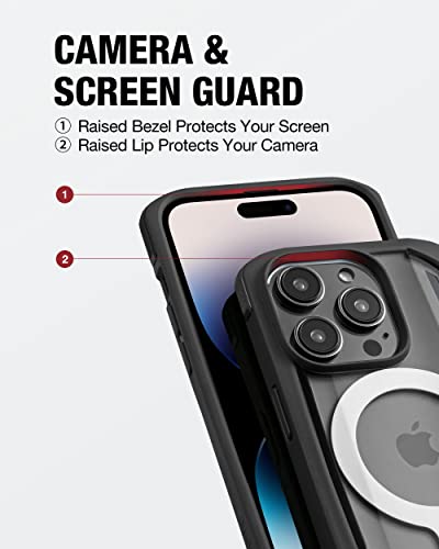 RAPTIC Secure Compatible with MagSafe for iPhone 14 Pro Case, Military Grade 13ft Drop Protection, Strong Magnetic, Shockproof & Anti-Scratch, 6.1 inch, Charcoal