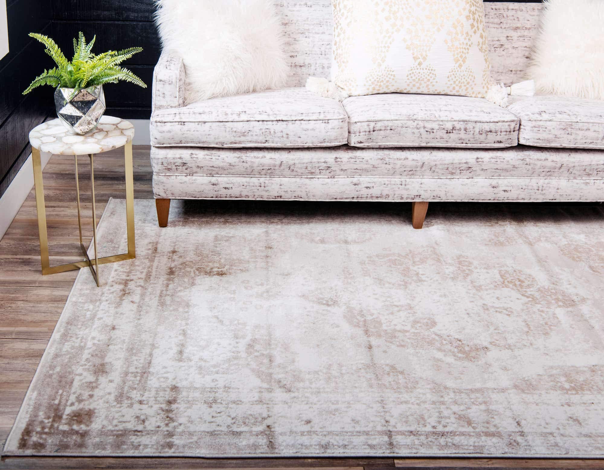 Unique Loom Sofia Collection Area Rug - Salle Garnier (5' 3" x 8' Rectangle, Beige/ Ivory)