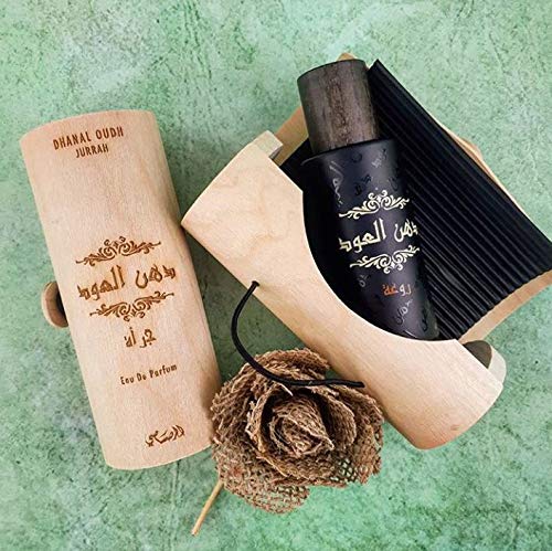 Dahn Al Oudh Jurrah for Men and Women (Unisex) EDP - Eau De Parfum 40 ML (1.3 oz) | Oriental Perfumery | Blends Saffron and Rose with Musk, Amber and Oud | Elegant bottle | by RASASI Perfumes