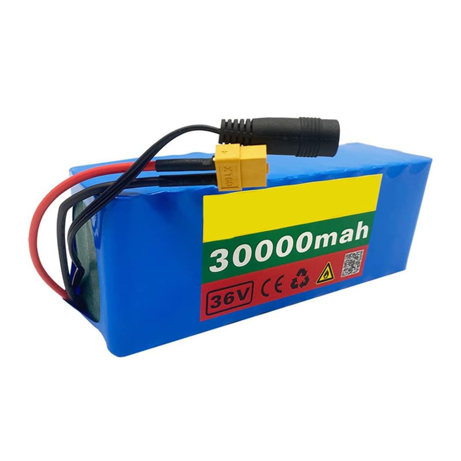 CSTAL 36V 30Ah 10S3P 500W Electric Bike Lithium Ion Battery Pack, with 42V 2A Charger + Discharge BMS, for 54.6V Electric Bicycle Scooter