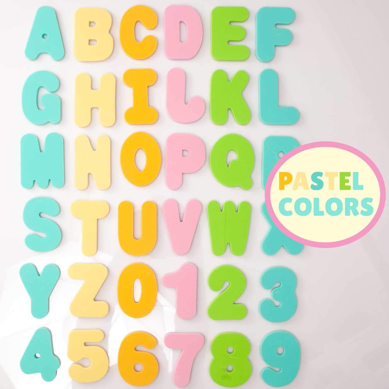 Tub Cubby Safe & Soft ABC 123 Foam Bath Letters & Numbers - Magically Stick On Wet Walls + Bonus Rubber Duck | Spell & Count Educational Alphabet Kids Bathtub Play Set - Extra 44 Pack