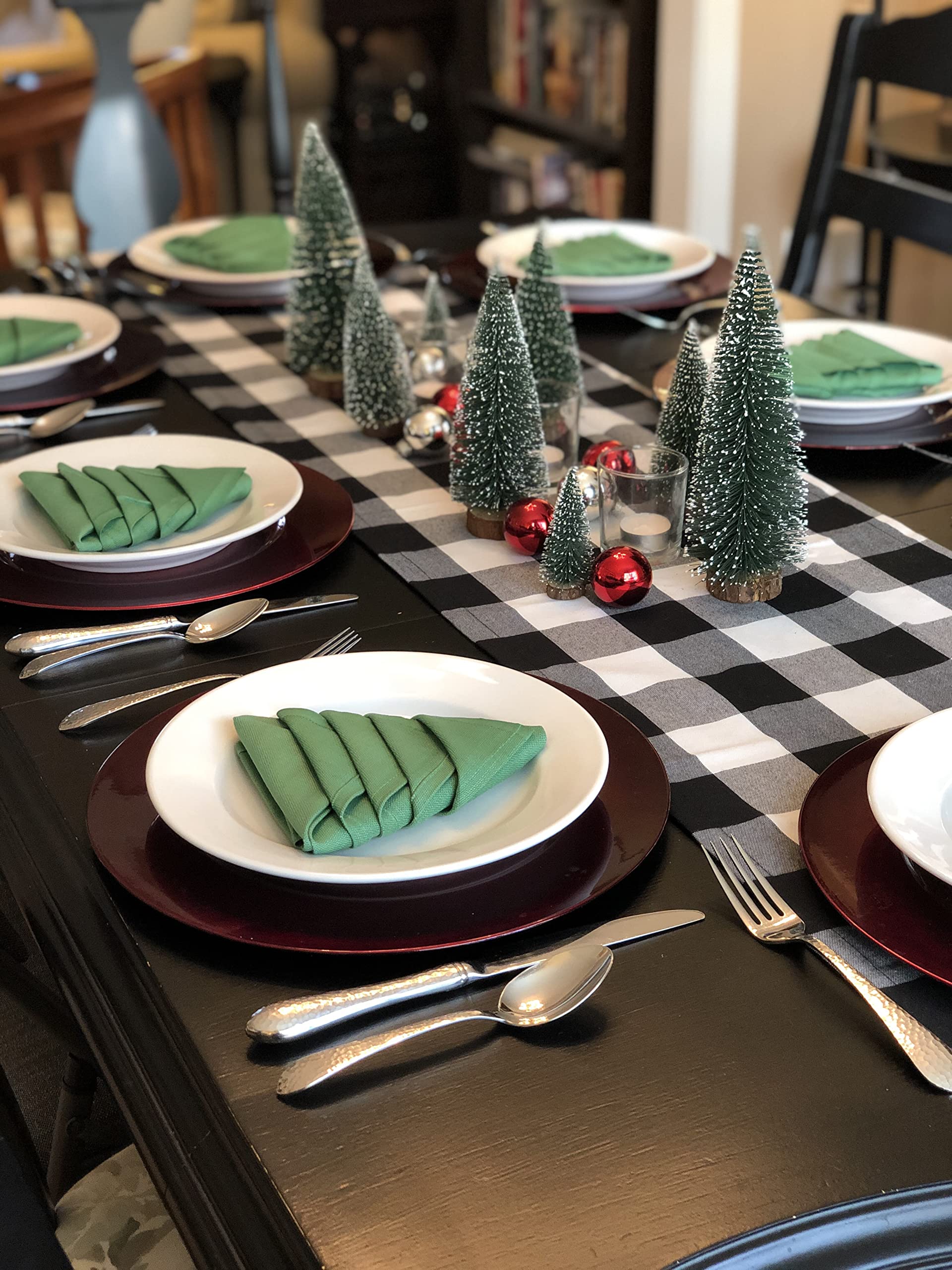 Christmas Decorations Indoor Home Decor, Artificial Mini Christmas Tree, Fake Xmas Trees for Kitchen Mantel Office Bedroom Window Table Top
