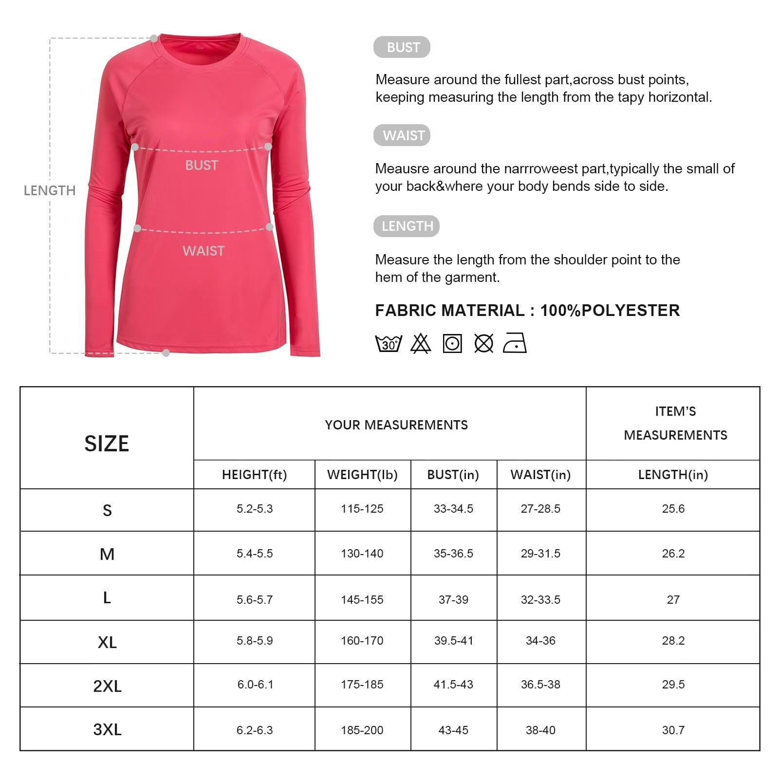 Corna Women's UPF 50+ Sun Shirts Long Sleeve UV Protection Outdoor Hiking Tops Quick Dry Lightweight Sun Shirt (Pink, 3XL)