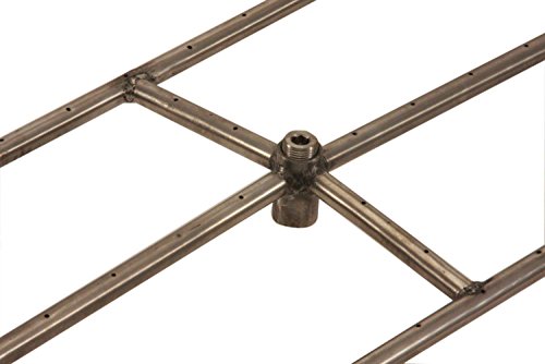Hearth Products Controls (HPC) Rectangle Stainless Steel Fire Pit Burner (FRSR-24X12-NG), 24x12-Inch, Natural Gas