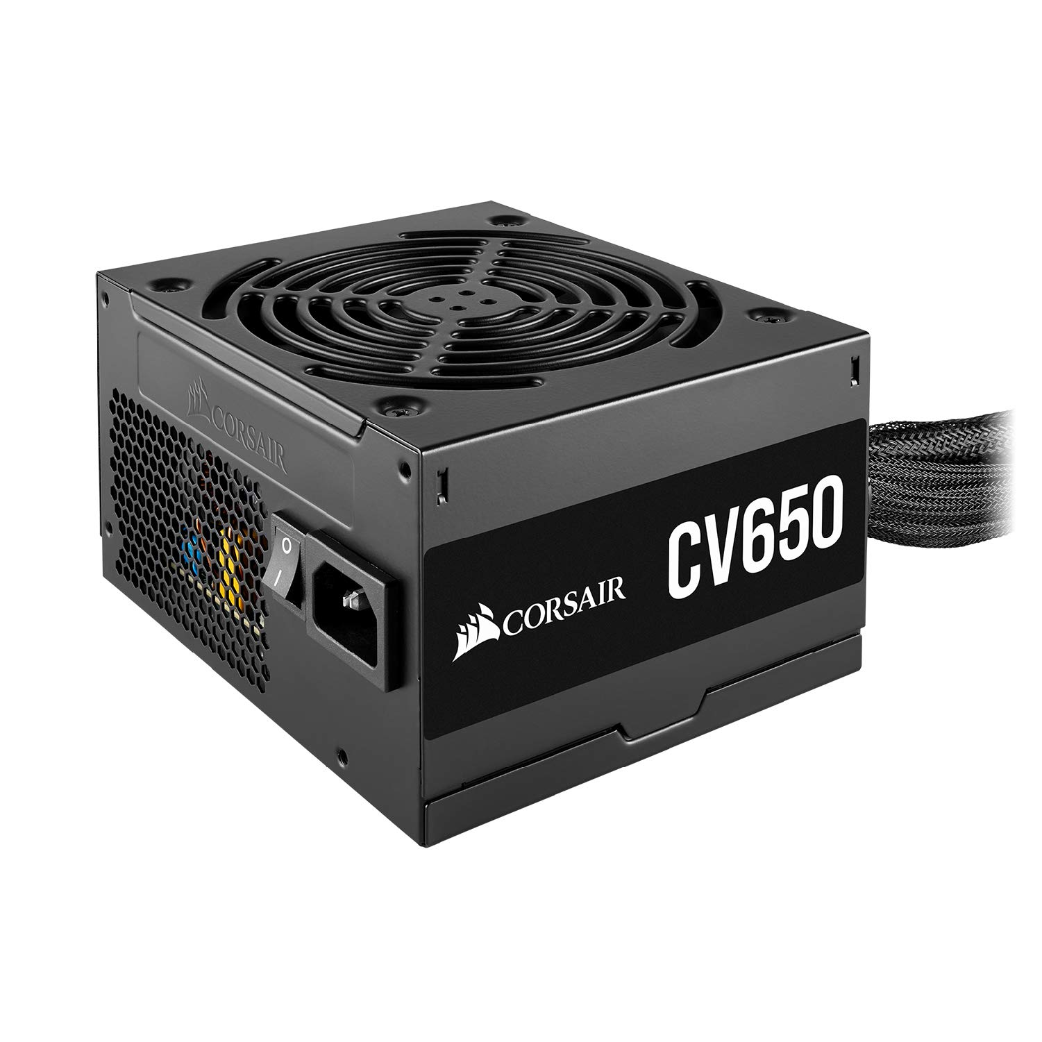 Corsair CV Series, CV650, 650 Watt, Dual EPS, 80 PLUS Bronze Certified, Non Modular Power Supply (Low Noise, Compact Casing, Black Sleeving and Casing) NA Version - Black