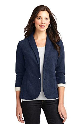 Port Authority Ladies Fleece Blazer M Dark Navy Heather