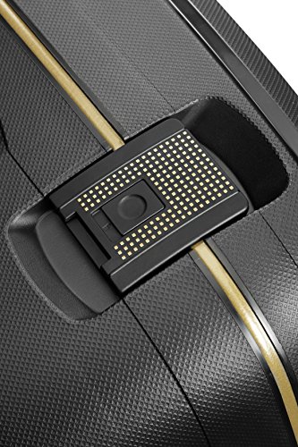 SAMSONITE S'Cure DLX Spinner 75, 4.5 KG Hand Luggage, 75 cm, 102 liters, Black (Black/Gold Deluscious)
