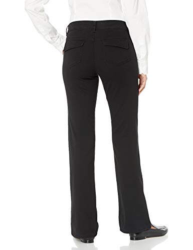 UNIONBAY womens Heather Slash Pocket Stretch Uniform Bootcut Pants, New Black, 7 US