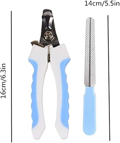ID Pets Nail Clippers with Safety Guard to Avoid Over-Cutting, Safe Professional Grooming Tool for Dog & Cat (Blue)
