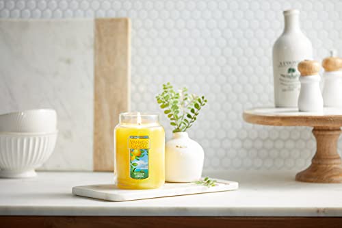 Yankee Candle Sicilian Lemon Scented, Classic 22oz Large Jar Single Wick Candle, Over 110 Hours of Burn Time