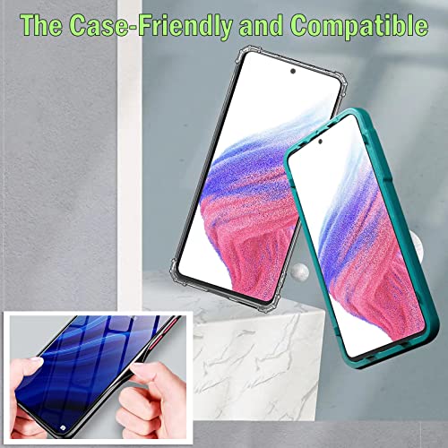 Jeywiry 3 Pack Screen Protector Compatible for Samsung Galaxy A53 5G with 3 Pack Camera Lens Protector, Ultra HD Tempered Glass, 9H Hardness, Anti-Scratch, Easy Installation - Case Friendly