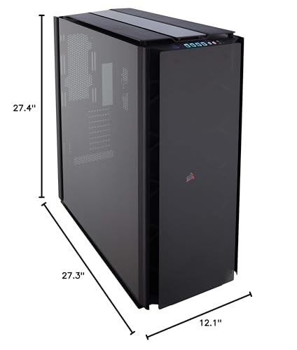 Corsair Obsidian Series 1000D Super-Tower Case, Smoked Tempered Glass, Aluminum Trim, Integrated Commander PRO fan and lighting controller