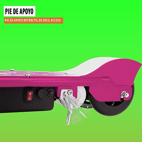 Razor E100 Electric Scooter for Kids Ages 8+ - 8" Pneumatic Front Tire, Hand-Operated Front Brake, Up to 10 mph and 40 min of Ride Time, For Riders up to 120 lbs