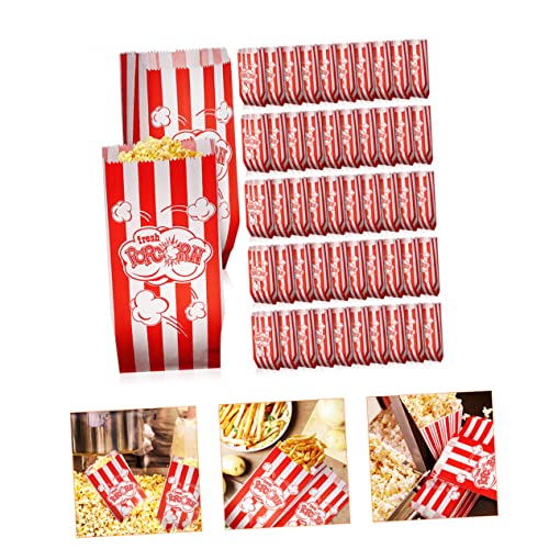 Yardwe 100pcs Popcorn Popcorn Packaging Bag Mini Food Containers Mini Containers Mini Snack Containers Movie Night Popcorn Bowl Paper Chicken Box Concession Popcorn Bags Popcorn Supply