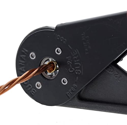 IDEAL INDUSTRIES INC. C24 Four-Way Crimp Tool β Spring Loaded, Fingertip Adjustment Wire Crimper for Two Connector Sizes