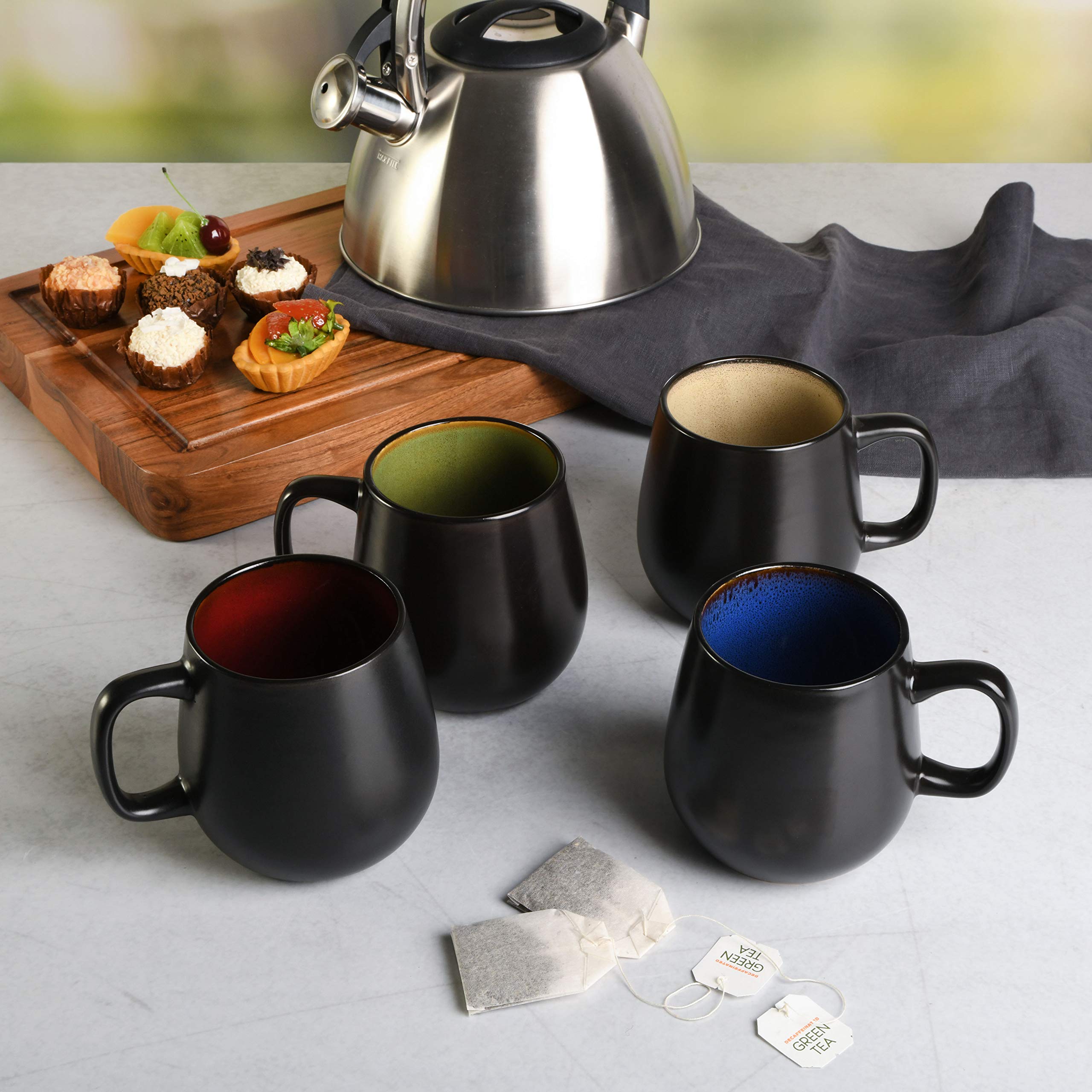 Gibson Elite Soho Cafe 21 Ounce Mug, Multicolor