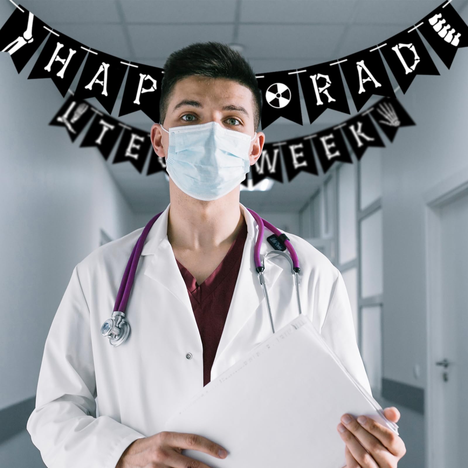 Happy Rad Tech Week Banner, Radiologic Technology Week Party Decor, Rad Tech Appreciation Week, X-ray Radiology Decor, Pre-strung