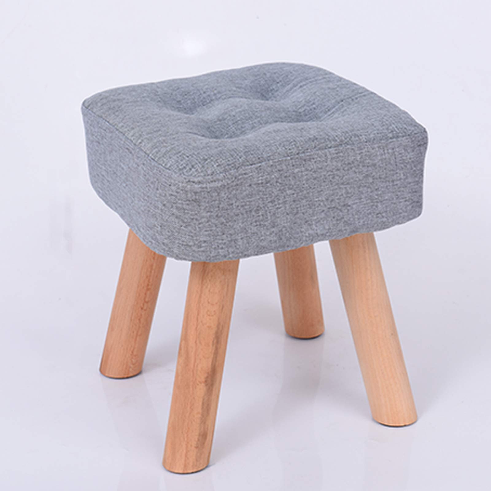 Solid Wood Small Stool Fashion Household Adult Sitting Pier Living Room Sofa Stool Low Stool Creative Fabric Small Bench Small Chair